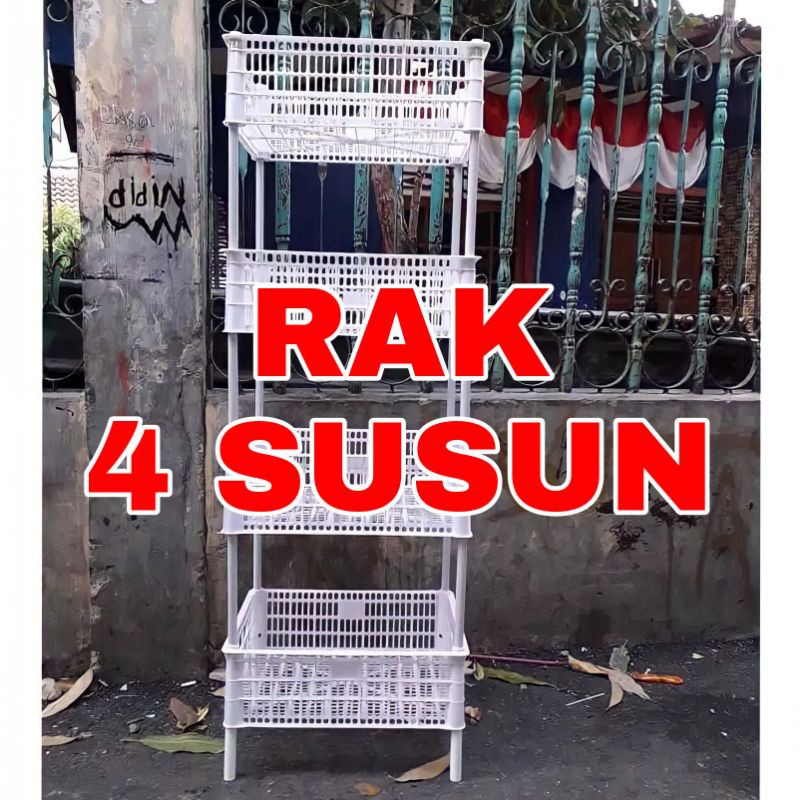 Jual RAK SUSUN 4 TINGKAT SERBAGUNA Keranjang Susun Keranjang Dapur ...