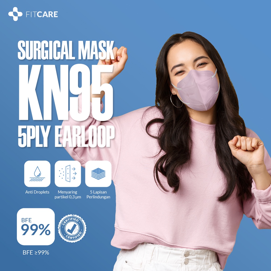 Jual Masker KN95 Medis Earloop Box isi 10 pcs Fitcare | Shopee Indonesia