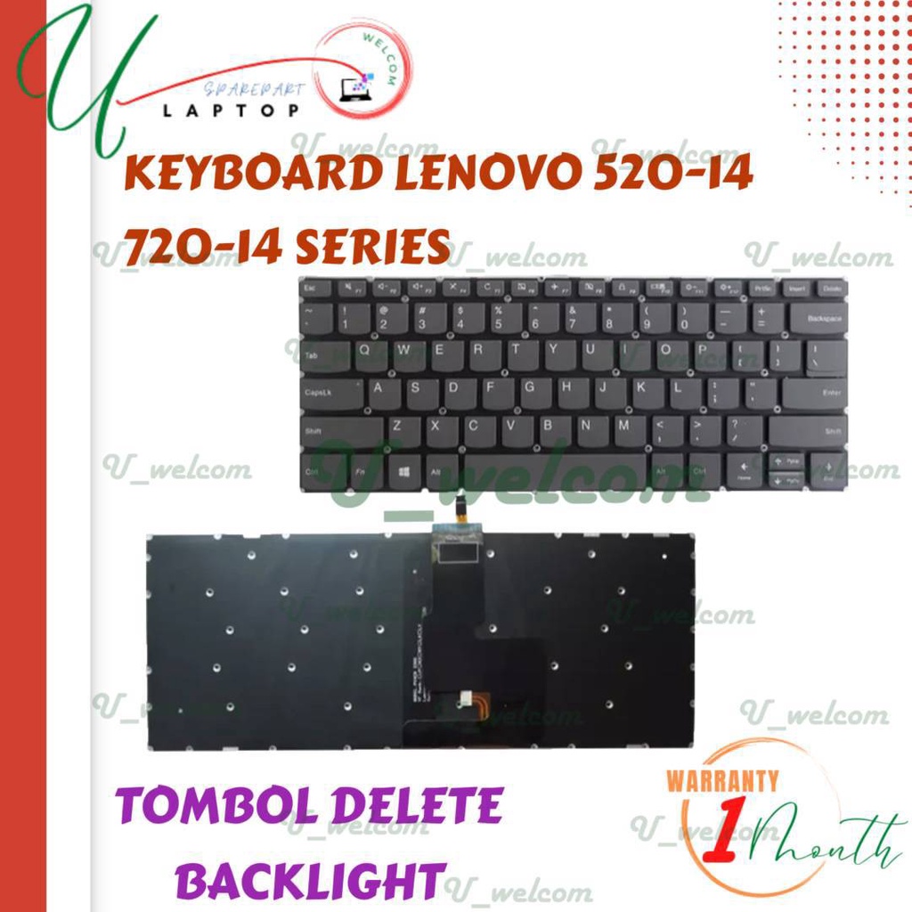 Jual Keyboard Yoga 520-14 520-14IKB 520-14ISK 120S-14IAP delete lampu ...