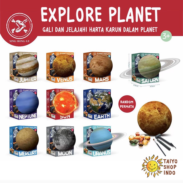 Jual TAIYO Mainan Anak Planet Gems Gypsum Arkeologi Sains Science ...