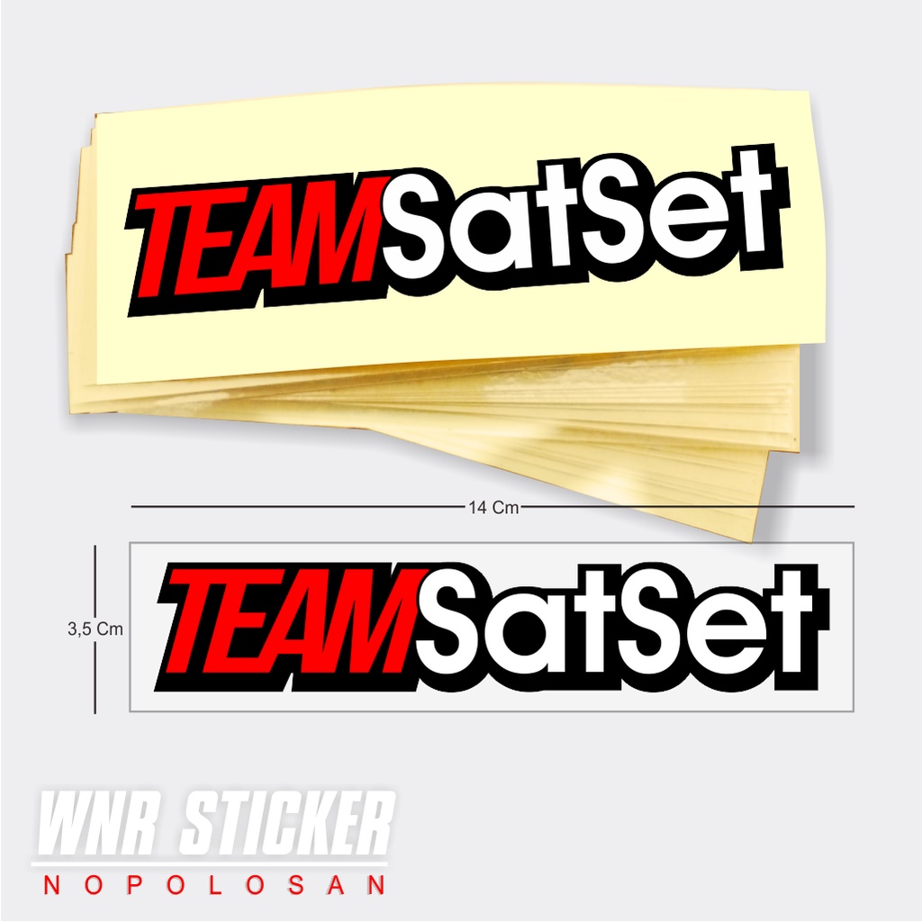 Jual Stiker Team SatSet Cutting 2 lapis Anti luntur | Shopee Indonesia