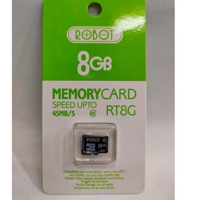 Jual Micro sd 8gb Robot RT 8G Memory Card mmc Class 10 Original ...