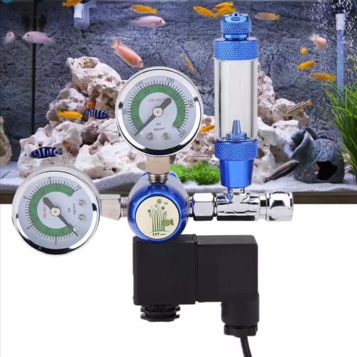 Jual Regulator co2 valve selenoid bubble counter aquascape calcium ...