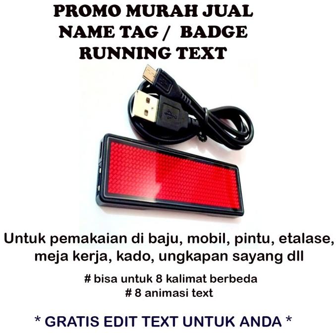 Jual Digital Name Tag LED Portable Murah dan Bagus Untuk Segala ...