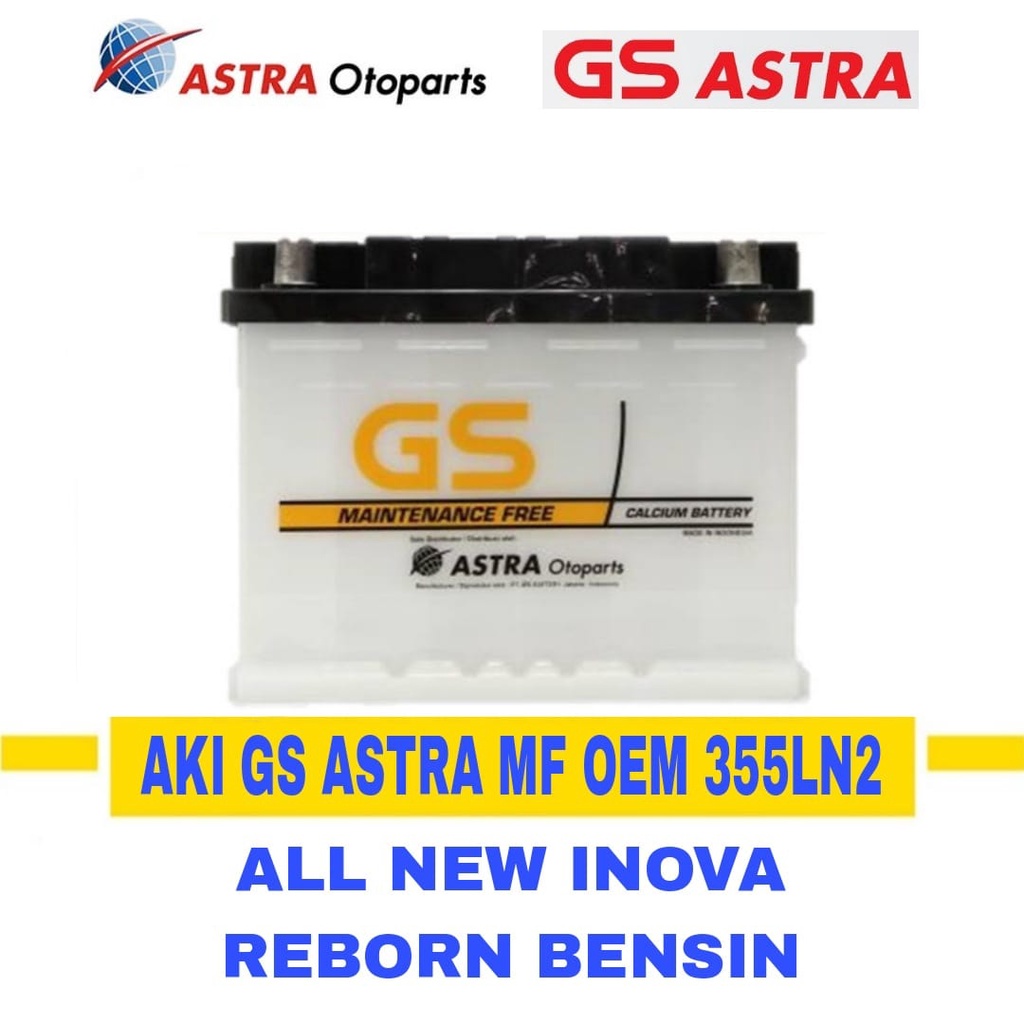Jual GS ASTRA MF OEM 355LN2 Aki Mobil untuk kendaraan All new Innova ...