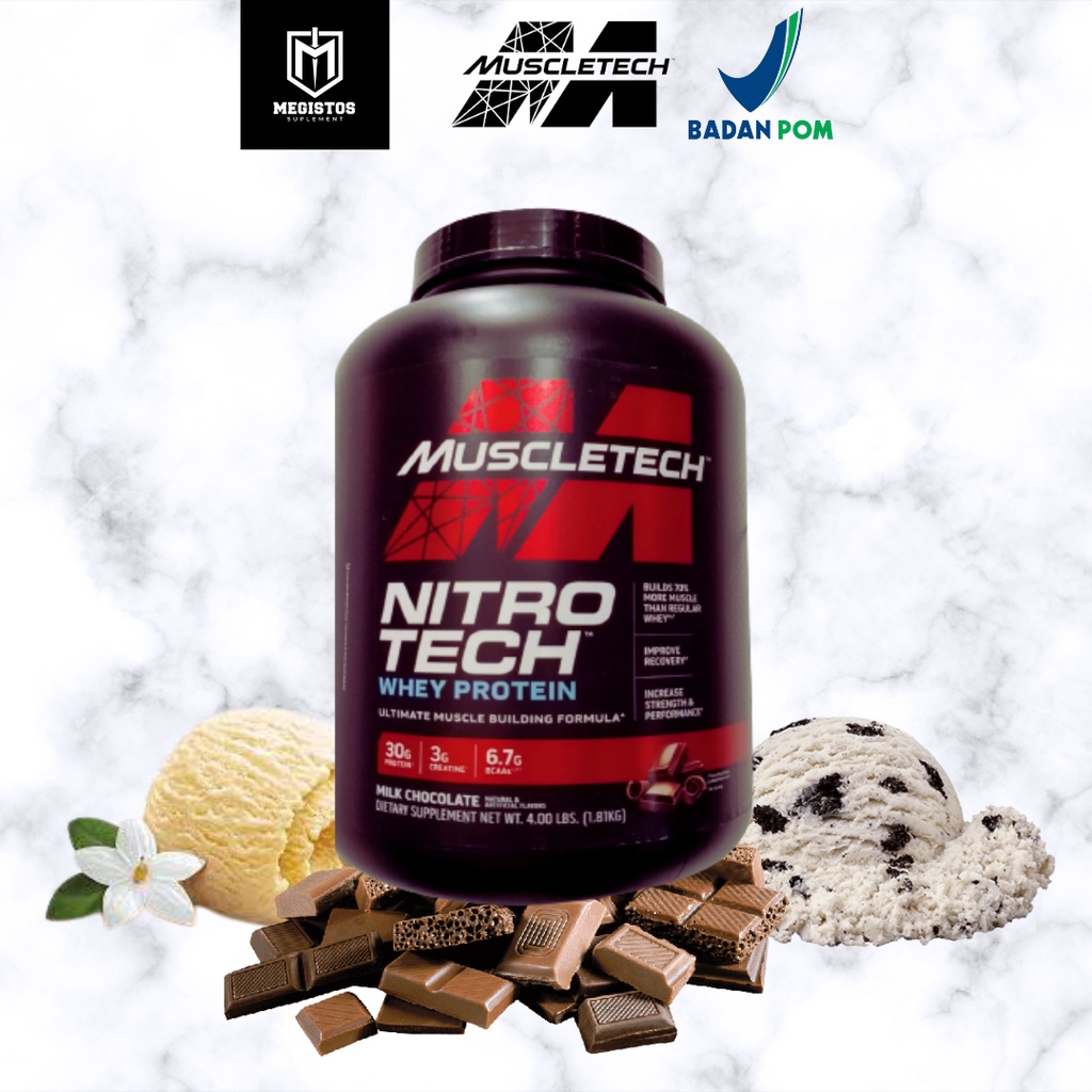 Jual NITROTECH PERFORMANCE MUSCLETECH Lb / WHEY PROTEIN 4 Lbs | Shopee ...