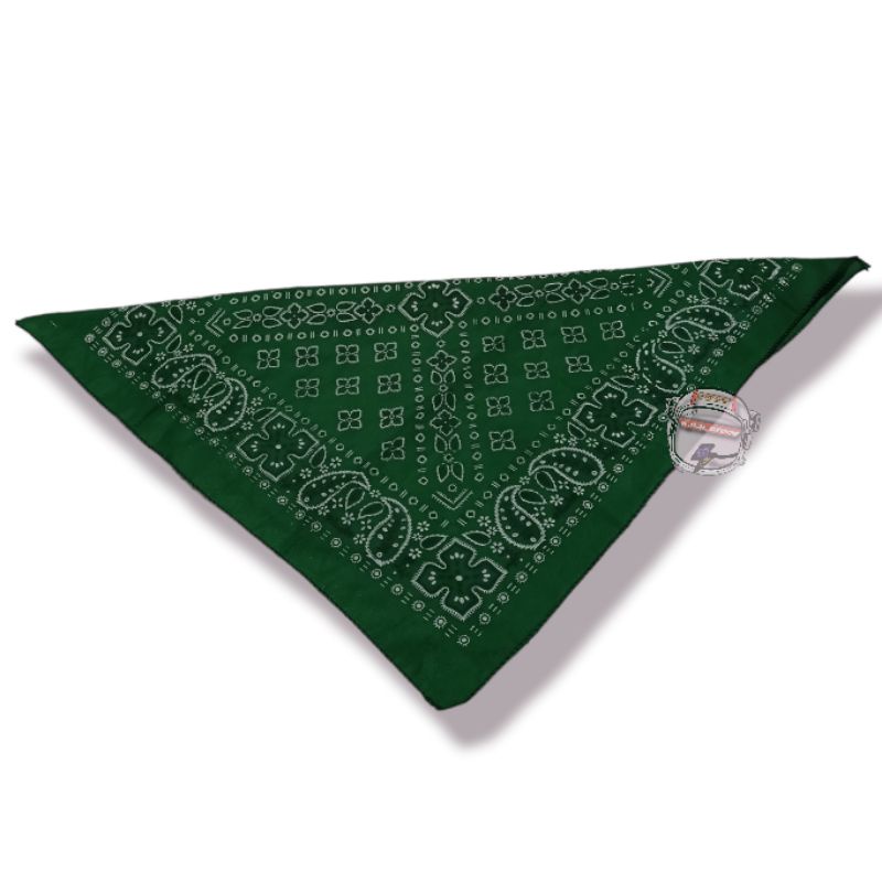 Jual slayer multifungsi motif batik bandana warna hijau / sapu tangan ...