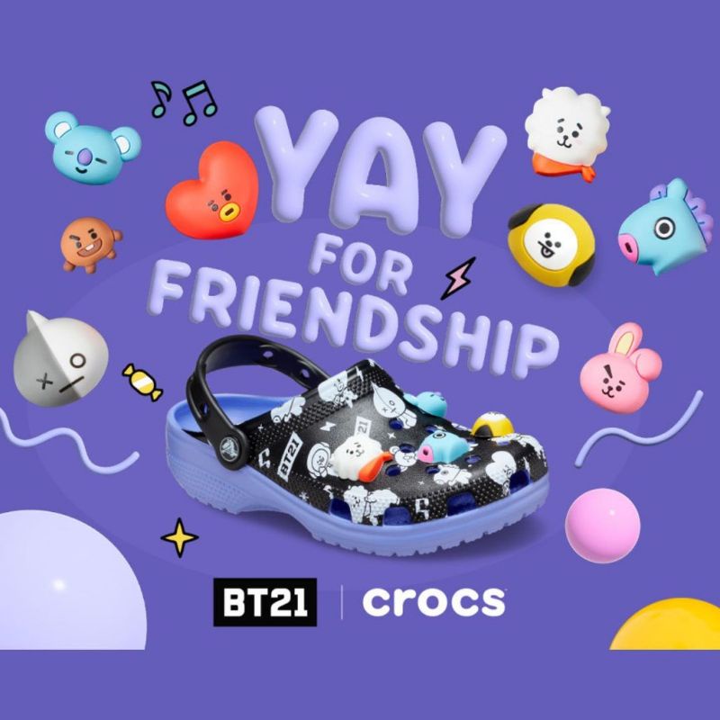 Jual OFFICIAL CROCS KOREA BTS BT21 EDITION SLIPPER SENDAL | Shopee ...