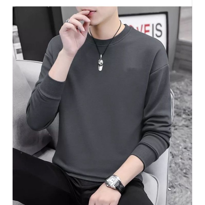 Jual SWEATER PRIA POLOS/SWEATER COWOK UKURAN JUMBO/SWEATER HITS MASA ...