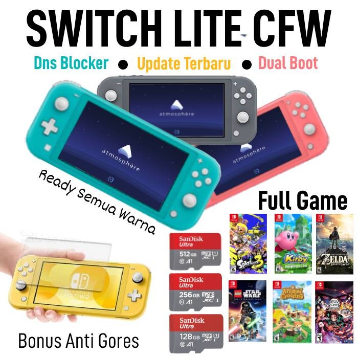Jual Nintendo Switch Lite CFW Full Game | Shopee Indonesia