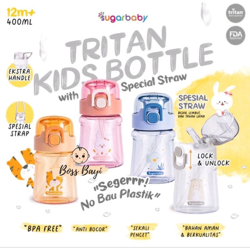 Jual SUGAR BABY - Tritan Kids Bottle 400ml /Botol Minum Anak Sugar Baby (TKBST) | Shopee Indonesia
