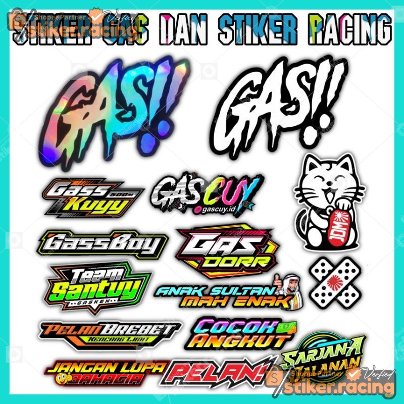 Jual Stiker GAS!! Stiker Herex /Stiker Balap/Stiker Racing/Stiker Team ...