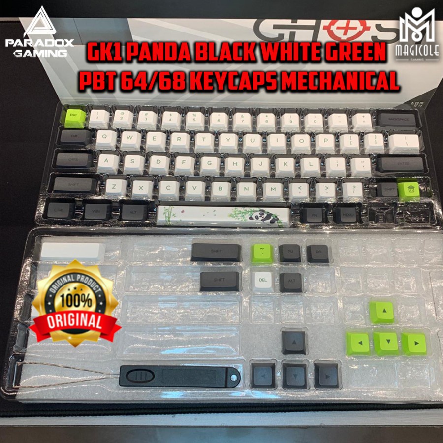 Jual Paradox Gaming GK1 Panda edition PBT 64/68 Keycaps Mechanical ...