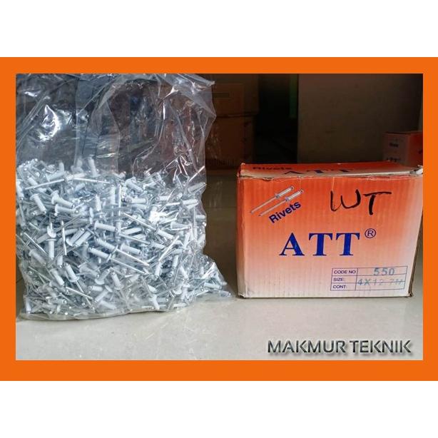 Jual PAKU RIVET - PAKU KELING TYPE 550 MEREK ATT WARNA PUTIH | Shopee ...