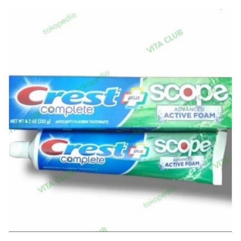 Jual Crest Complete Plus Scope 232gr - Advanced active foam pasta gigi ...