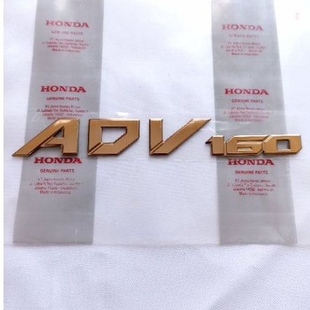 Jual Emblem logo tulisan honda ADV 160 new warna gold | Shopee Indonesia