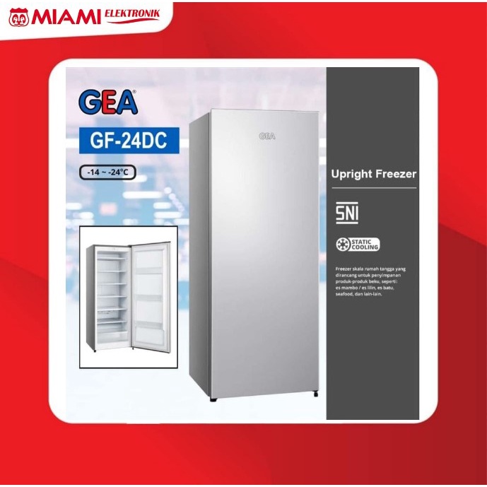 Jual GEA Upright Freezer - GF-24DC / GF24DC Standing Freezer | Shopee ...