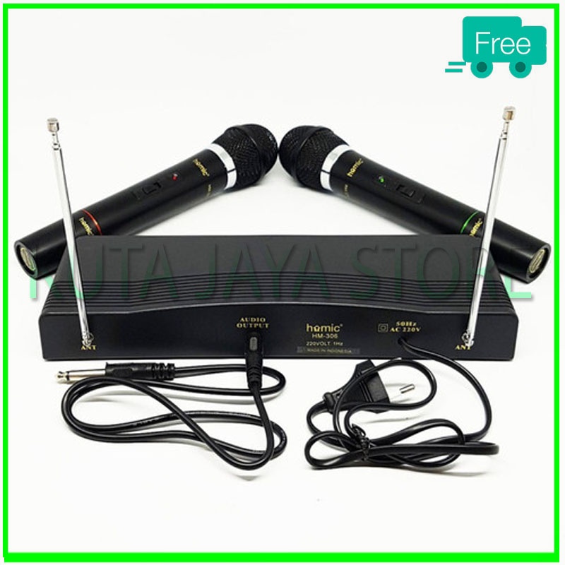 Jual Microphone HOMIC Double Wireless HM-306 HM306 VHF Series | Shopee ...