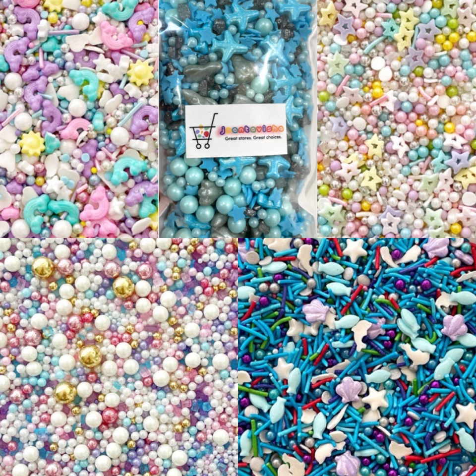 Jual sprinkle edible 100gr sprinkle kue hiasan kue | Shopee Indonesia