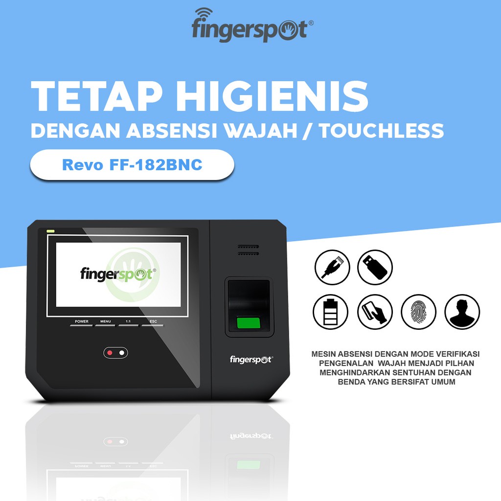 Jual Mesin Absensi Wajah Fingerspot Revo FF-182BNC Bandung | Shopee Indonesia