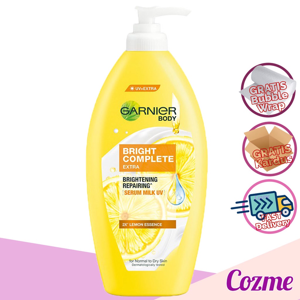 Jual GARNIER Bright Complete White Body Serum Milk UV Lotion 400mL ...