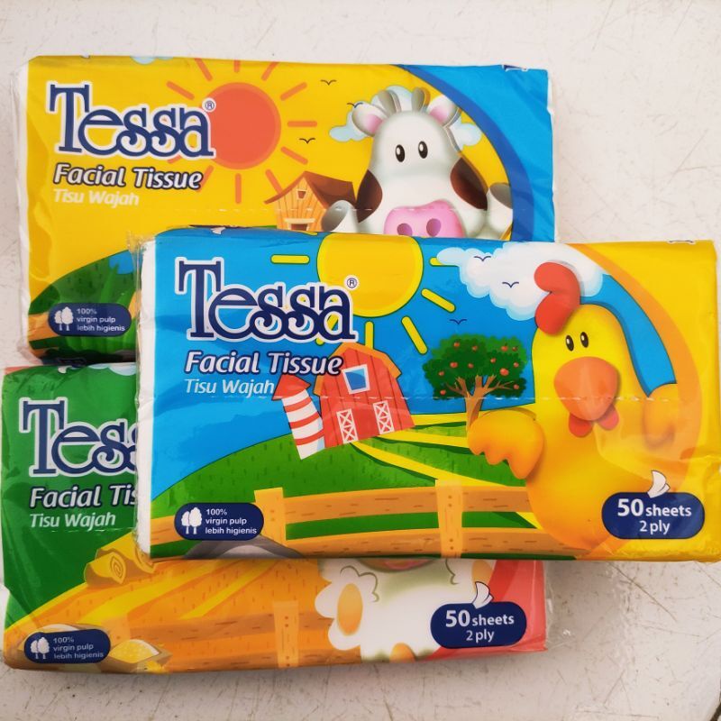 Jual TESSA/NICE/PASEO - Facial Tissue Tisu wajah Tessa 50 sheets 2 ply ...