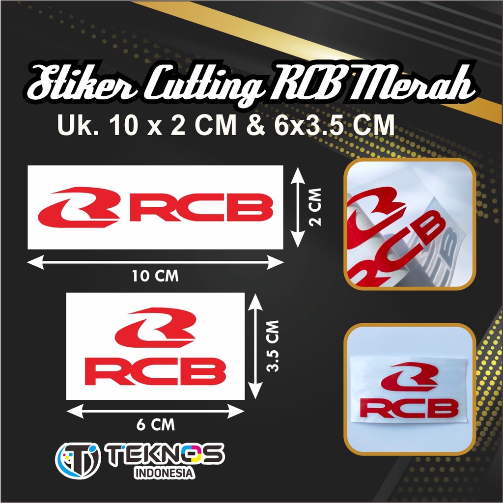 Jual STIKER RCB MERAH / STIKER CUTTING RACING BOY / STIKER OTOMOTIF ...