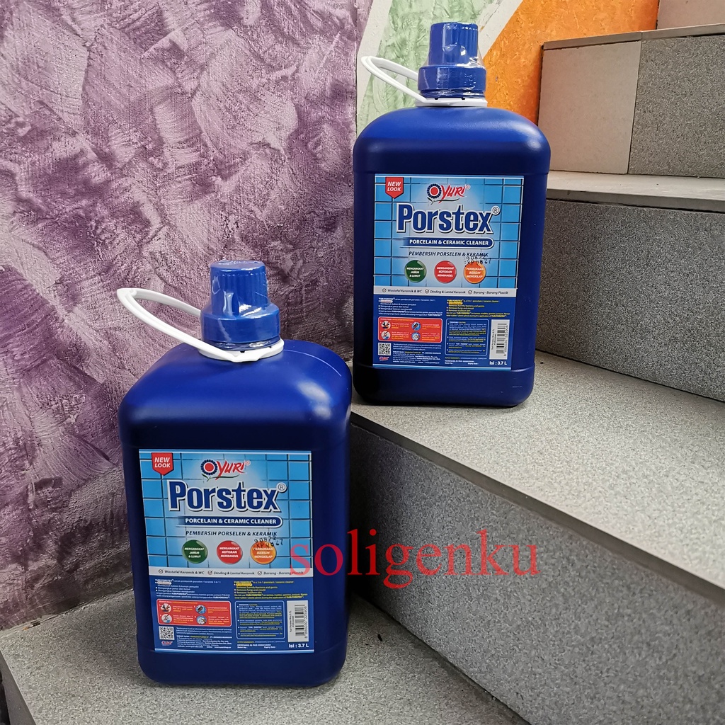 Jual Yuri PORSTEX BIRU 3.7 LITER | Pembersih Porselen 3.7Liter 3,7 L ...