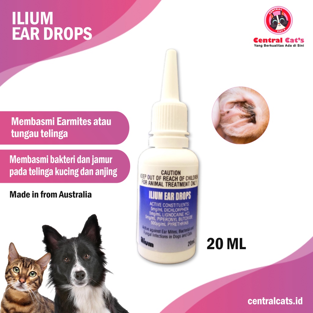 Jual Ilium Ear Drops - Obat Earmites/Kutu Telinga Kucing dan Anjing ...