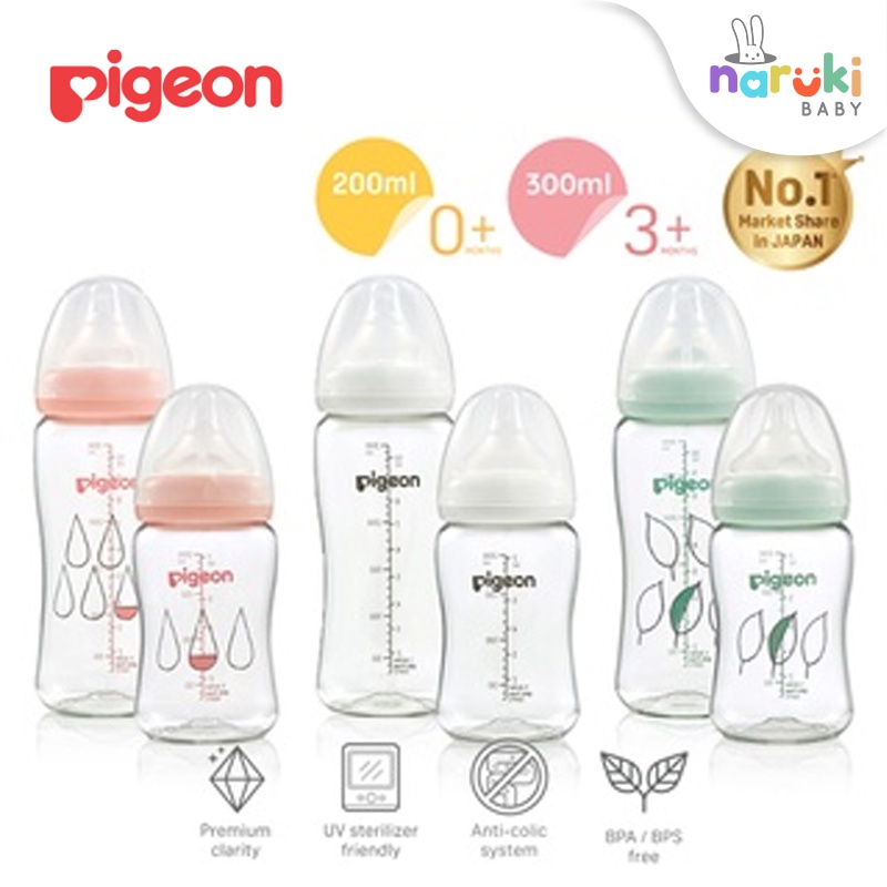 Jual Pigeon Botol T-Ester SoftTouch Wideneck Peristaltic Plus 200ml 300ml | Shopee Indonesia