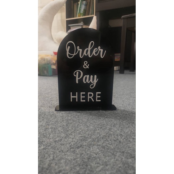Jual SIGNAGE AKRILIK ORDER AND PAY HERE | Shopee Indonesia
