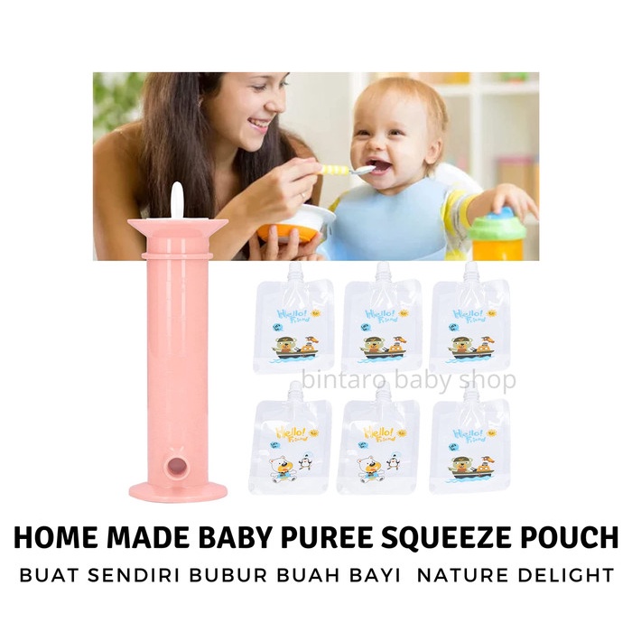 Jual BABY FOOD MAKER AND POUCH / HOME MADE NATURE DELIGHT FRUIT PUREE ...