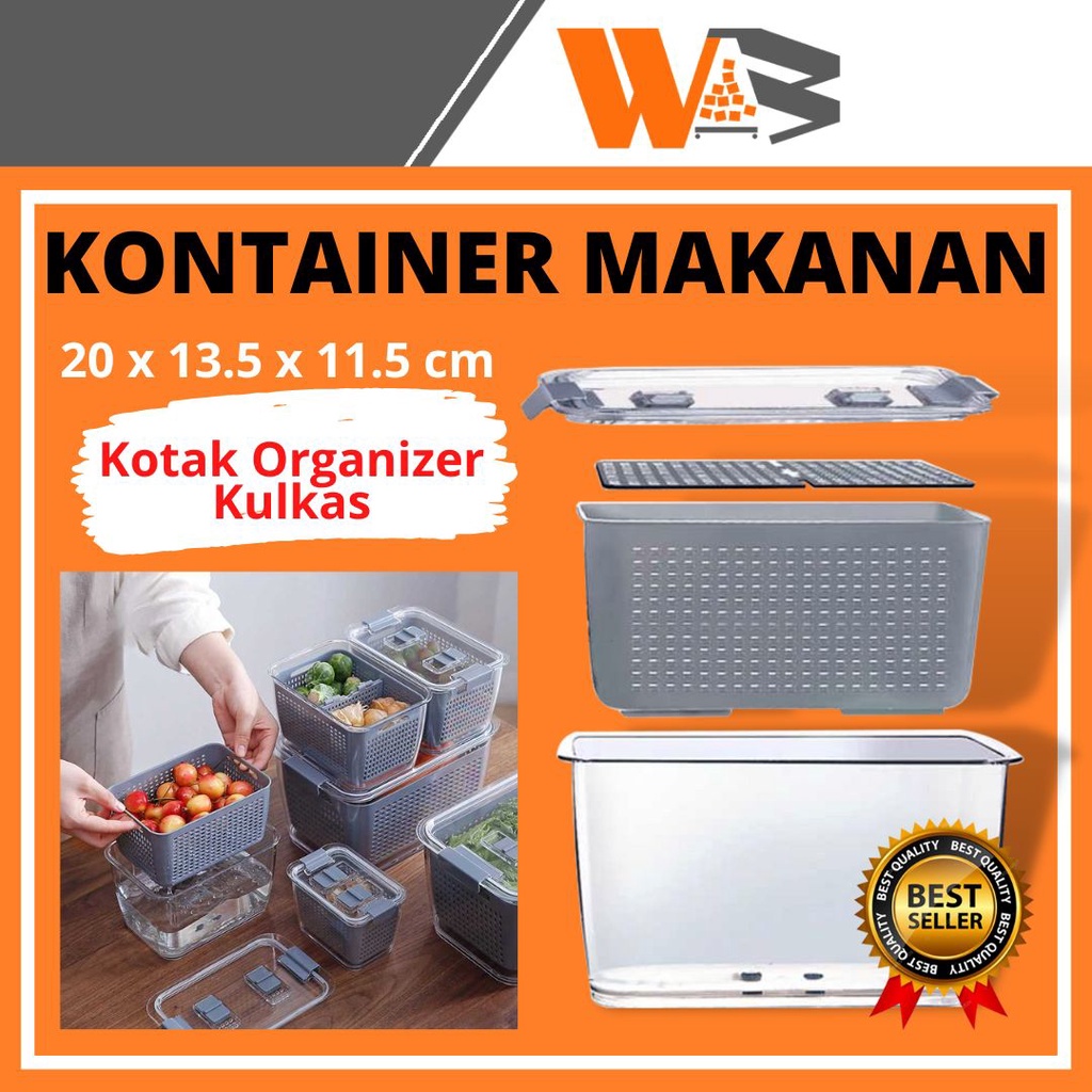 Jual COD Tempat Penyimpanan Makanan Kulkas Plastik Kontainer Buah Dan ...