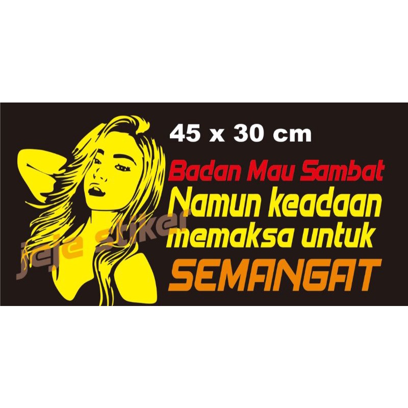 Jual STICKER CUTTING GAMBAR CEWEK DAN KATA KATA LUCU UNTUK KACA PINTU TRUCK PICK UP DLL | Shopee ...