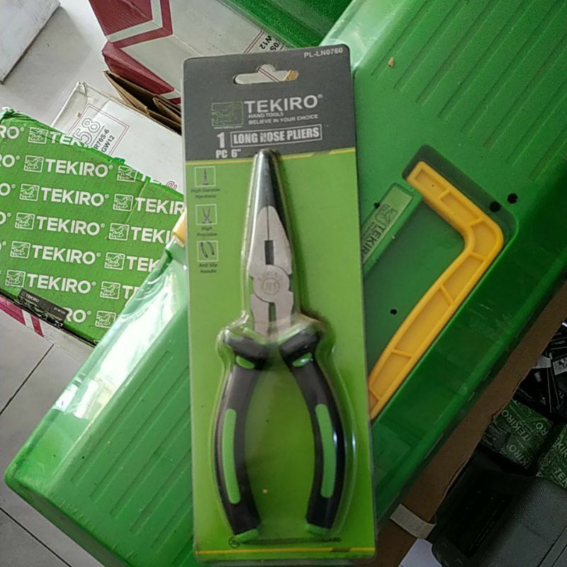 Jual Tekiro Tang lancip 6" long nose pliers 6 inch tang cucut 6 inci ...