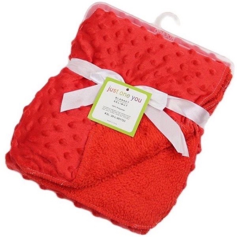 Jual Selimut Bayi Double Fleece Bubble Minky Dot Polos Bahan / Baby ...