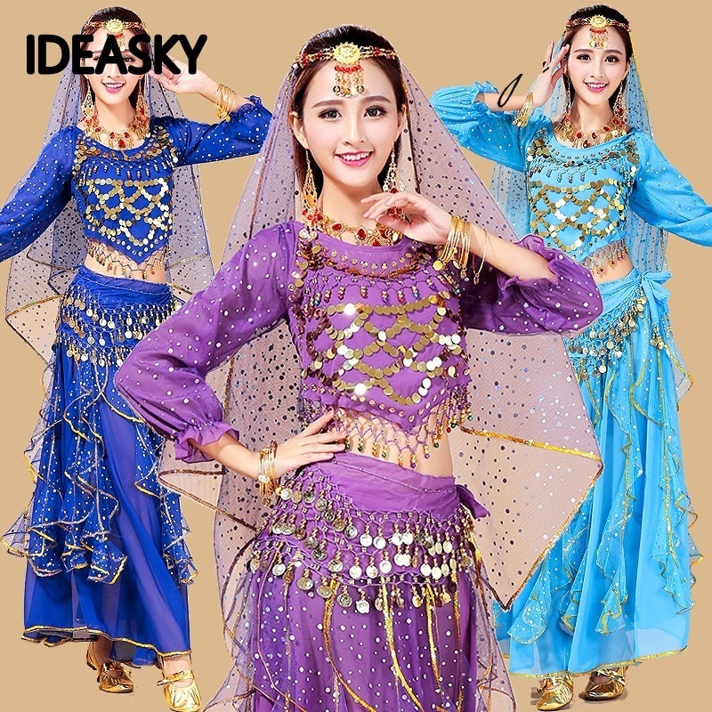 Jual Preorder Belly Dance Costume Set Bra Skirt Top Oriental Bollywood