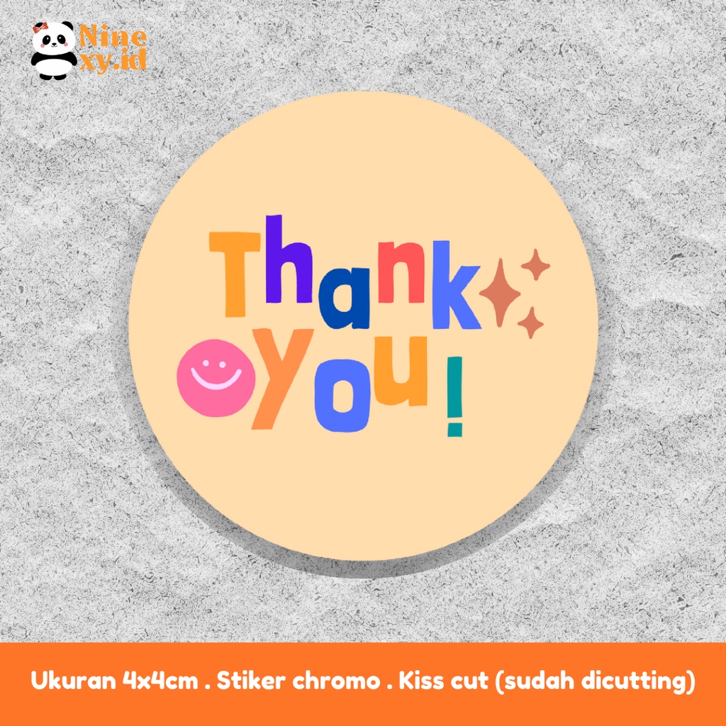 Jual Stiker thank you label online shop bisa custom bahan chromo ukuran ...