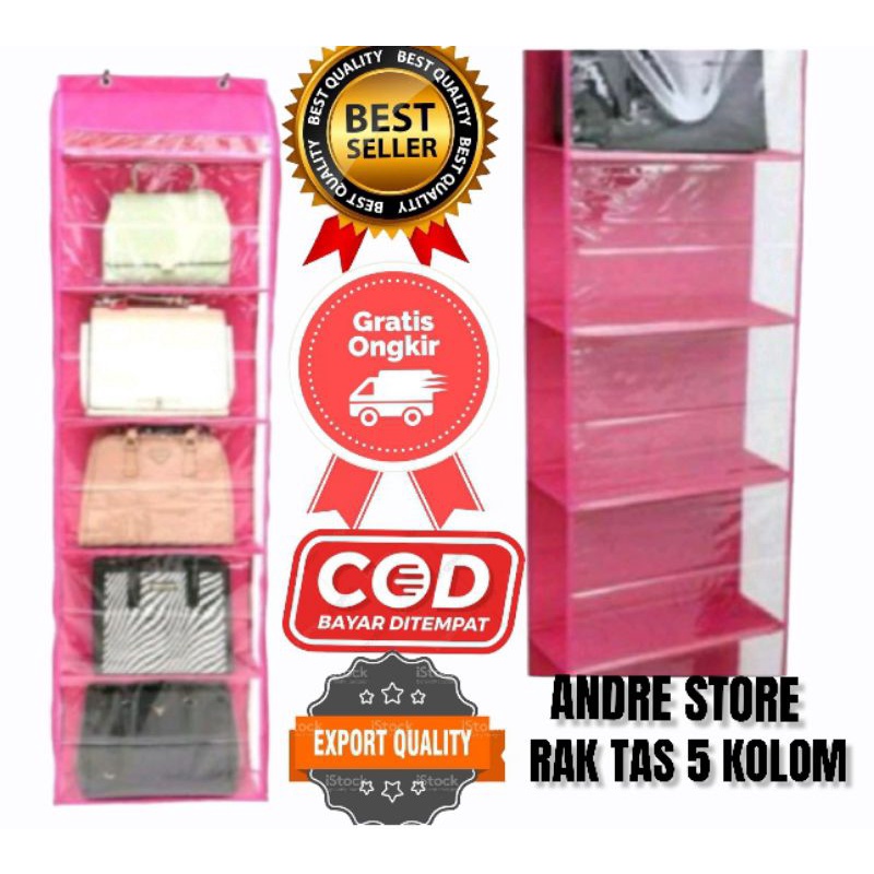 Jual RAK TAS GANTUNG POLOS JUMBO 6 SAP PAKAI RESLETING KANAN KIRI ALAS ...