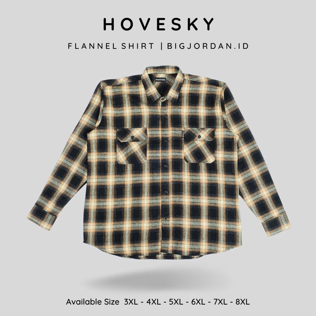 Jual HUMBLEBE kemeja flannel pendek big size 4xl 5xl 6xl 7xl 8xl kemeja kotak-kotak ukuran besar ...