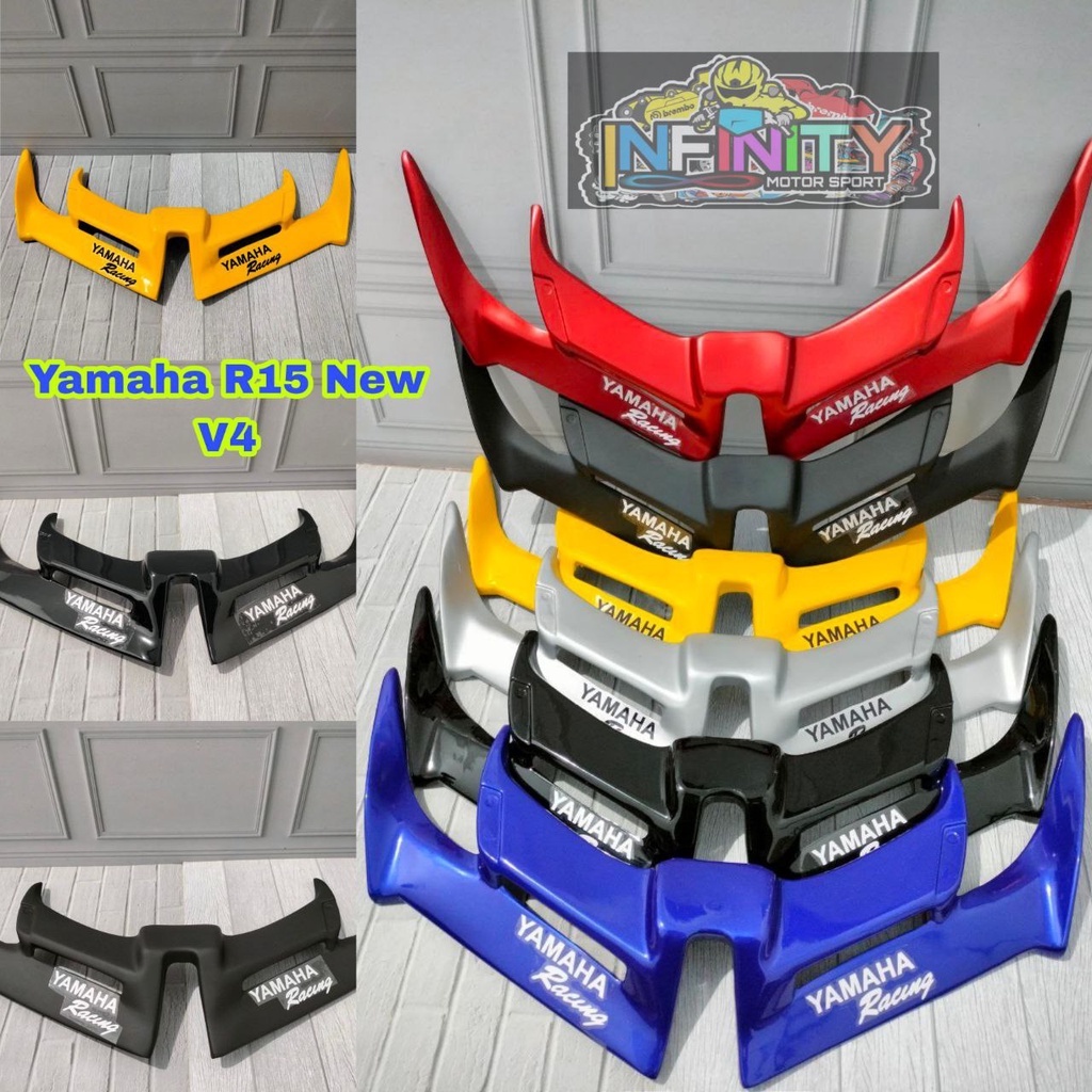 Jual WINGLET YAMAHA R15 V4 2022 BAHAN FIBER | Shopee Indonesia