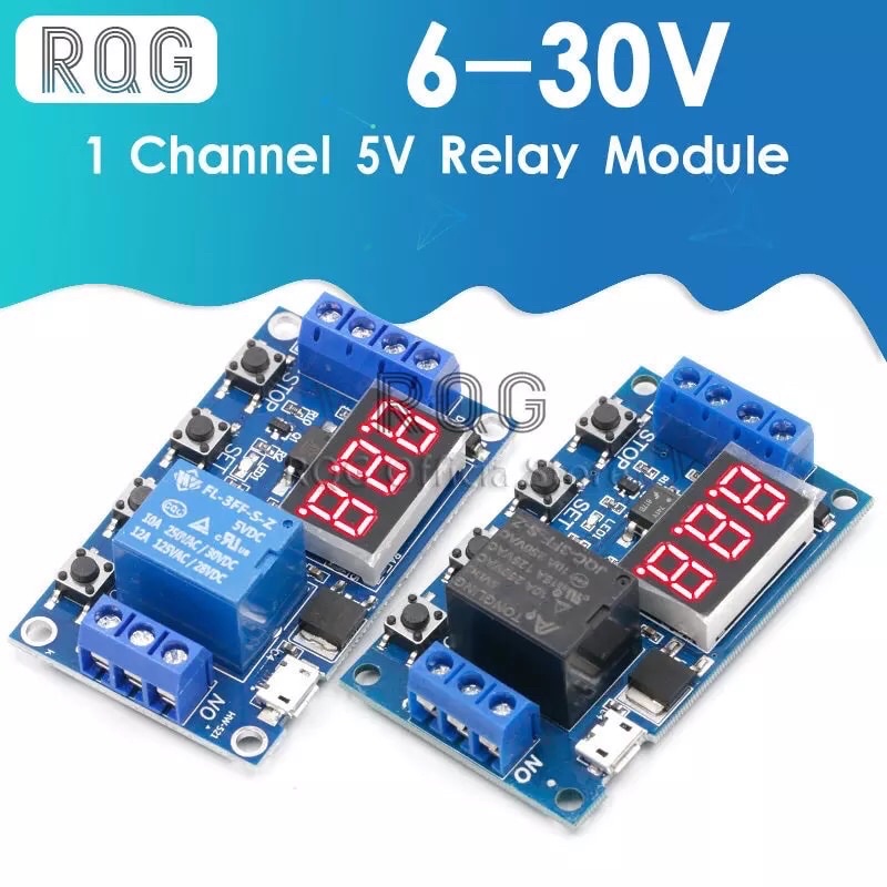 Jual Timer Off DC 6-30V Micro USB 5V Delay Kontrol Relay 6V 9V 12V 24V | Shopee Indonesia