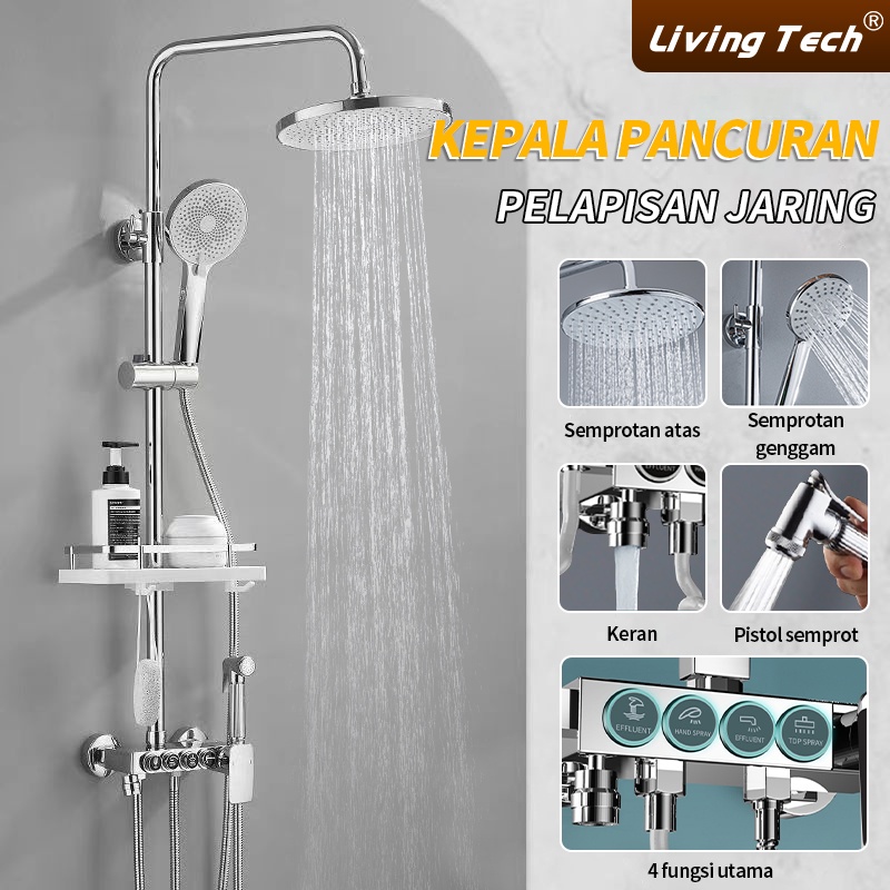 Jual LIVING 4 in 1 set kepala pancuran/Alat pancuran mandi/pancuran ...