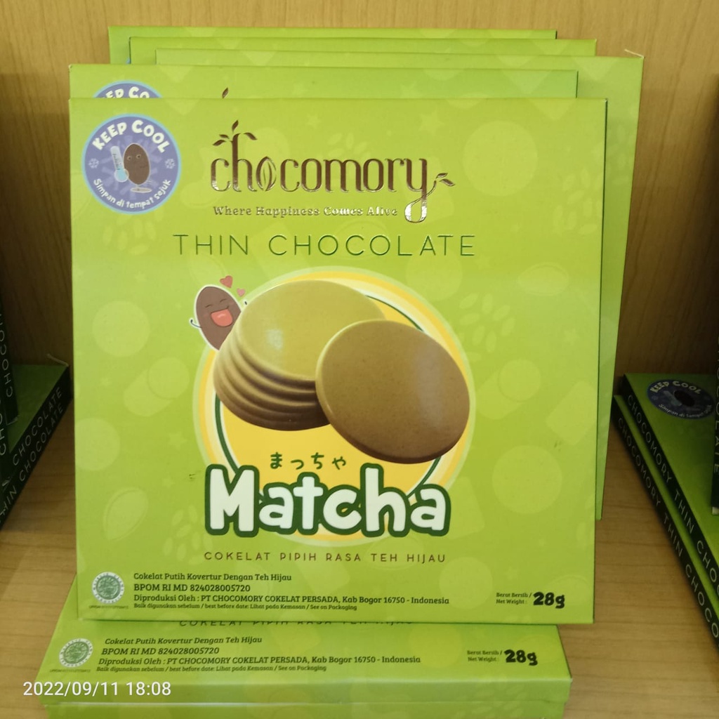 Jual READY CIKARANG 02 AUG 2025 - CHOCOMORY THIN CHOCOLATE MATCHA OLEH ...