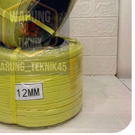 Jual Plastik strapping straping band 12 mm berat 7 kg tali kuning ...