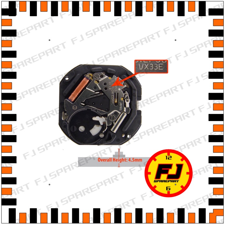 Jual mesin jam tangan Epson VX33e VX 33 e Tanggal Hari Kualitas Super | Shopee Indonesia