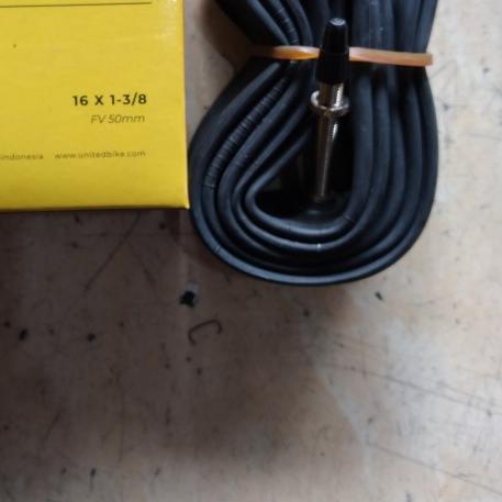 Jual ban dalam sepeda 16 x 1 3/8 united innova pentil kecil/presta fv 50mm | Shopee Indonesia