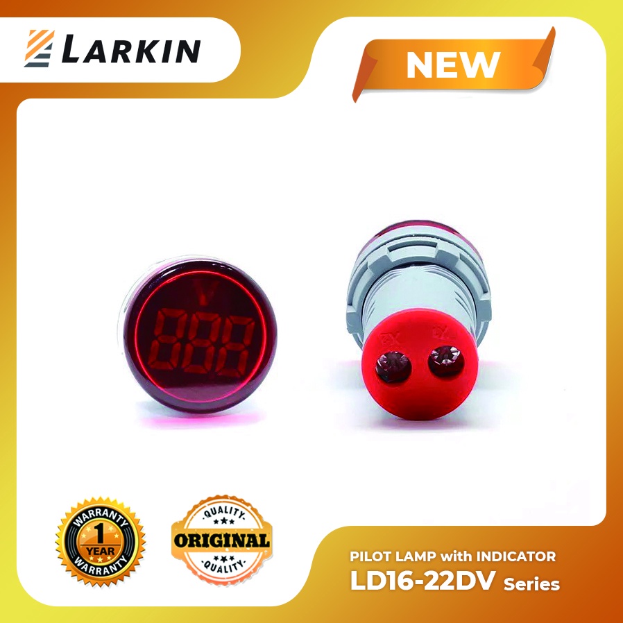 Jual Larkin LD16-22DV Pilot Lamp Voltmeter Volt Meter Panel Digital ...