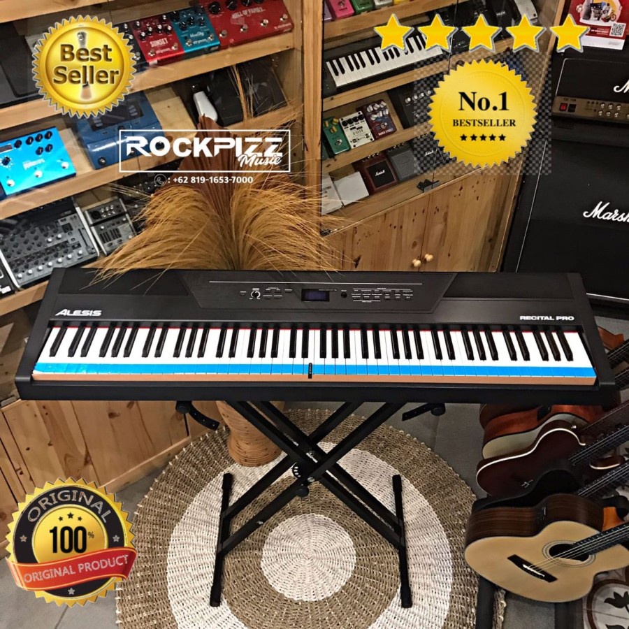 Jual ALESIS RECITAL PRO 88-Key Digital Piano with Hammer-Action Keys ...