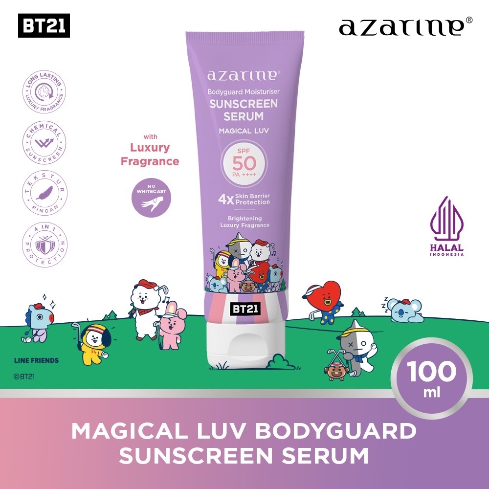 Jual AZARINE Body Guard Moisturizer Sunscreen Serum MAGIC LUV SPF 50 PA ...